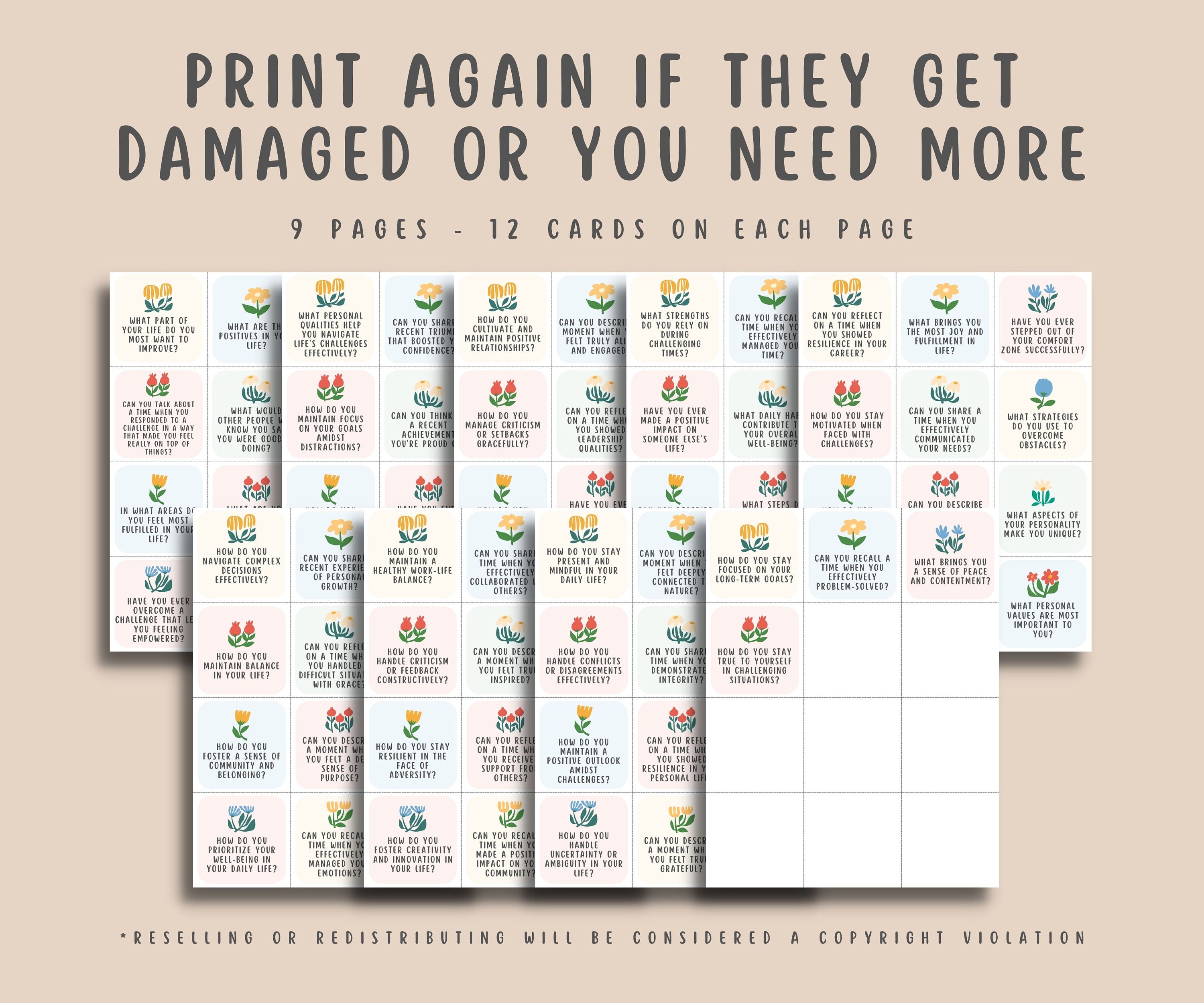 100 Solution Focus Reflection Therapy Question Cards, Strength Based ...