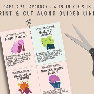 57 Cognitive Distortion Cards, DBT Coping Skill Cards, Unhelpful Ways ...