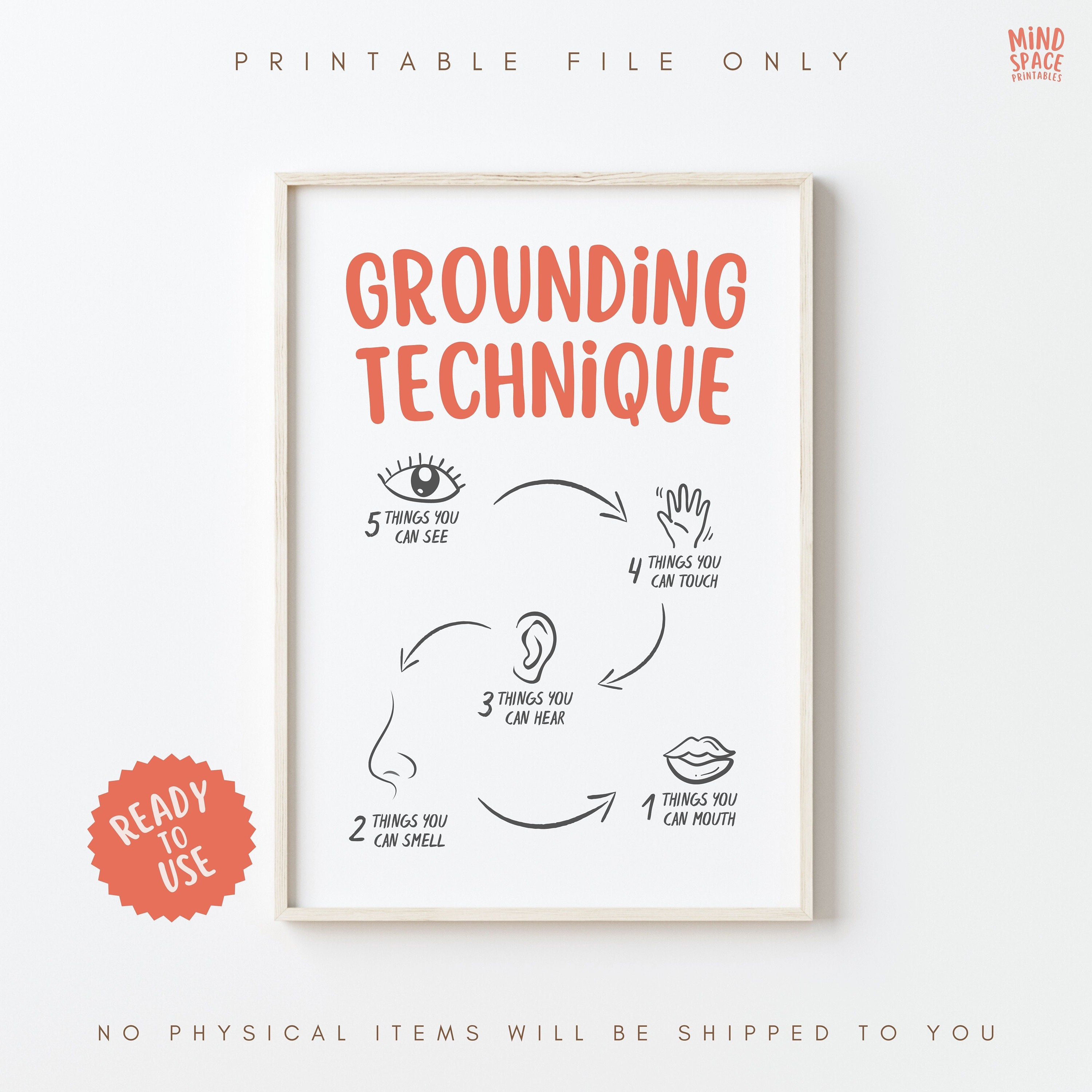 Grounding Technique Poster Coping Skills Calming Strategies - Etsy ...
