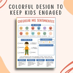 Feelings Check-in Spanish Worksheet for Kids & Teens, Emotional ...
