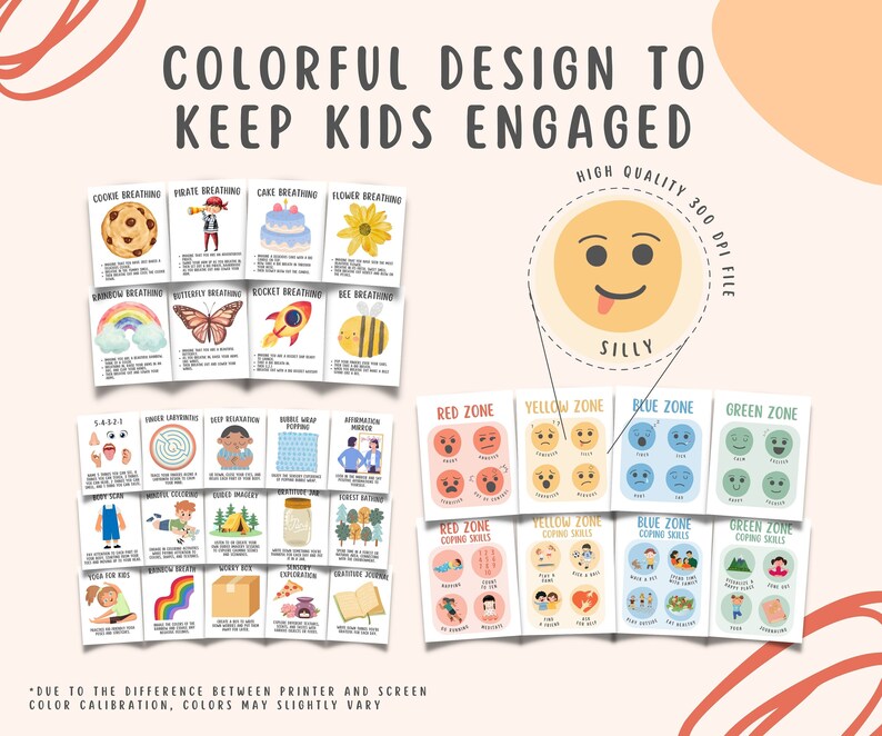 Coping Skills Bundle for Kids 238 Items Mindful Breathing Exercises ...