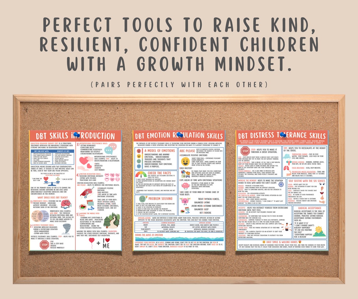 DBT Emotion Regulation Coping Skills Handout Teens Kids Adults ...