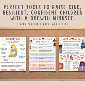 Positive Self-talk Handout for Teens & Kids, Anxiety Coping Grounding ...