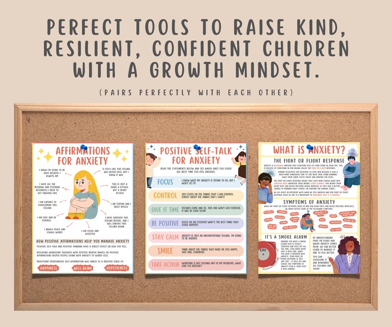 Positive Self-talk Handout for Teens & Kids Anxiety Coping - Etsy