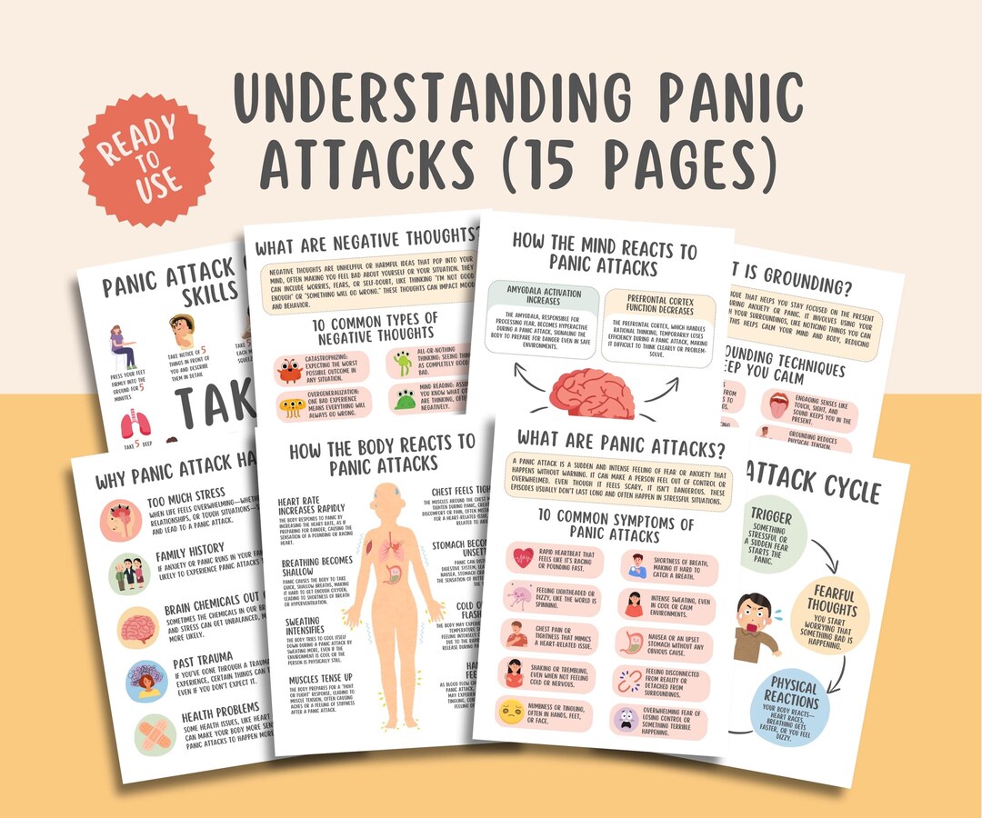 Understanding Panic Attacks 15 Pages, Panic Disorder Anxiety Coping ...