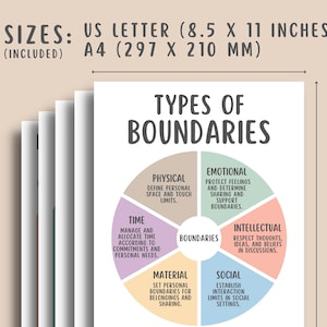 32 Personal Boundaries Worksheets, DBT Therapy Workbook, Healthy ...