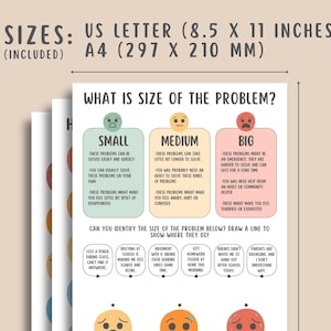 8 Size of the Problem Worksheets for Kids Teens, Problem Solving ...