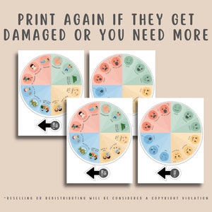 Feelings Wheel With Coping Skills Activity for Kids, Calming Corner ...