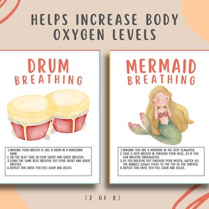 8 Scripted Mindful Breathing Posters Bundle for Kids Teens, Calm Down ...