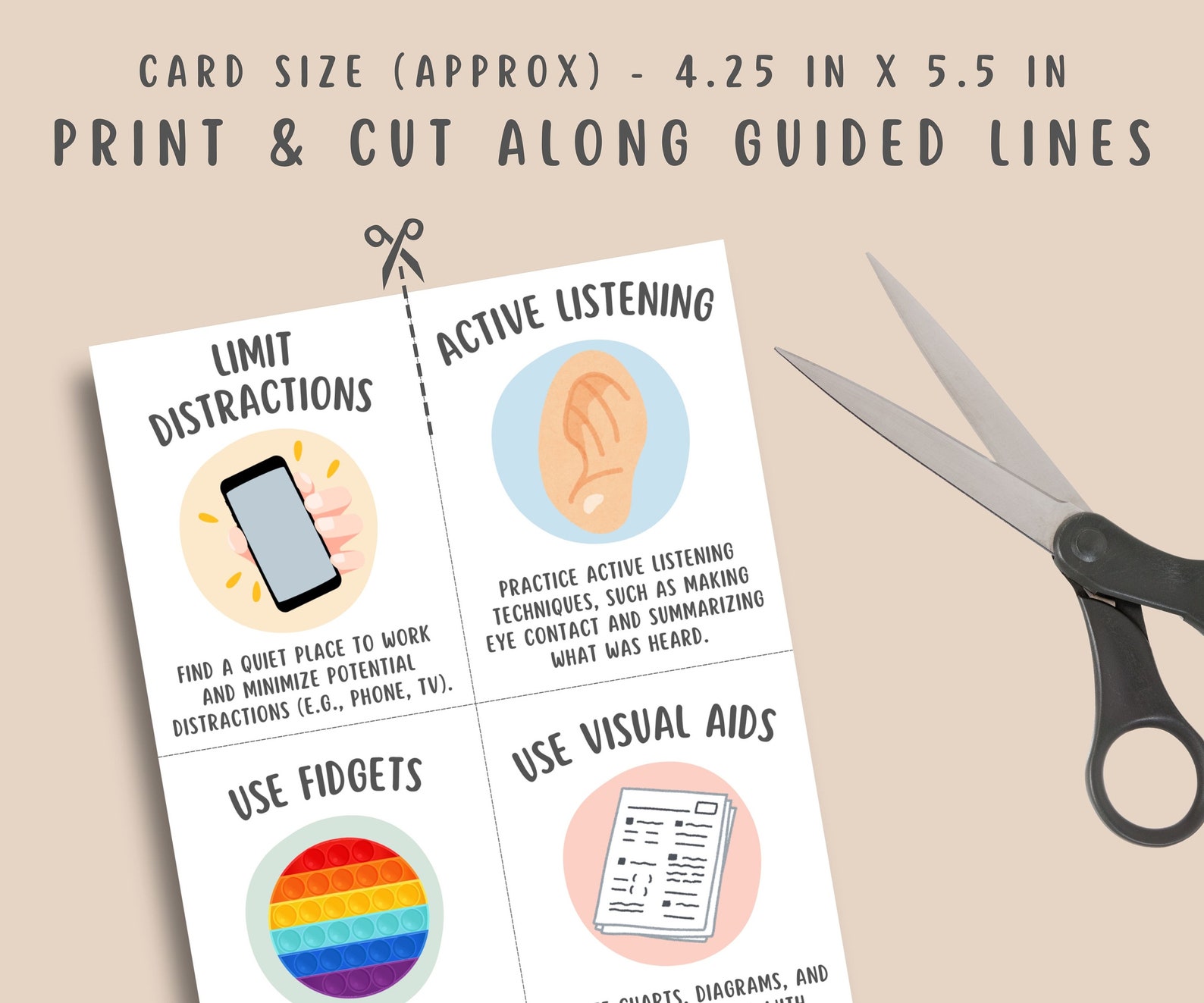 28 ADHD Coping Skills Flashcards for Kids and Teens, Attention Deficit ...