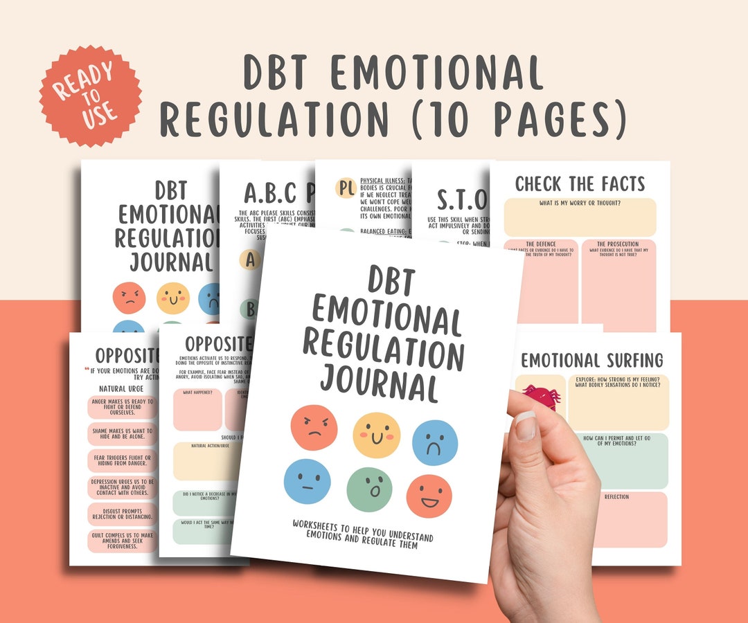 10 DBT Emotional Regulation Worksheets, Emotional Surfing, Dialectical ...