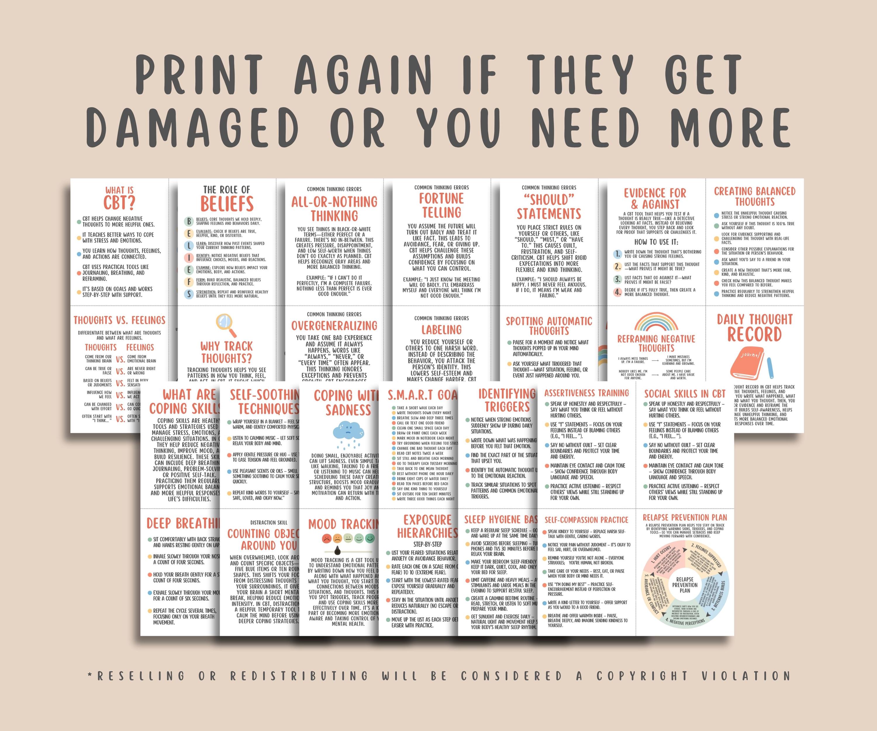 52 CBT Flashcards, Cognitive Behavioral Therapy, Cognitive Distortions ...