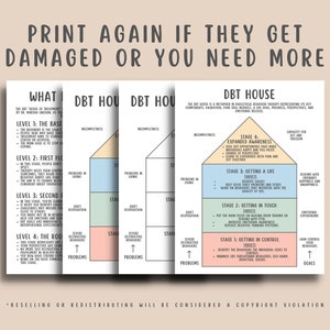 4 DBT House Worksheets, the Stages of Therapy, Dialectical Behavior ...