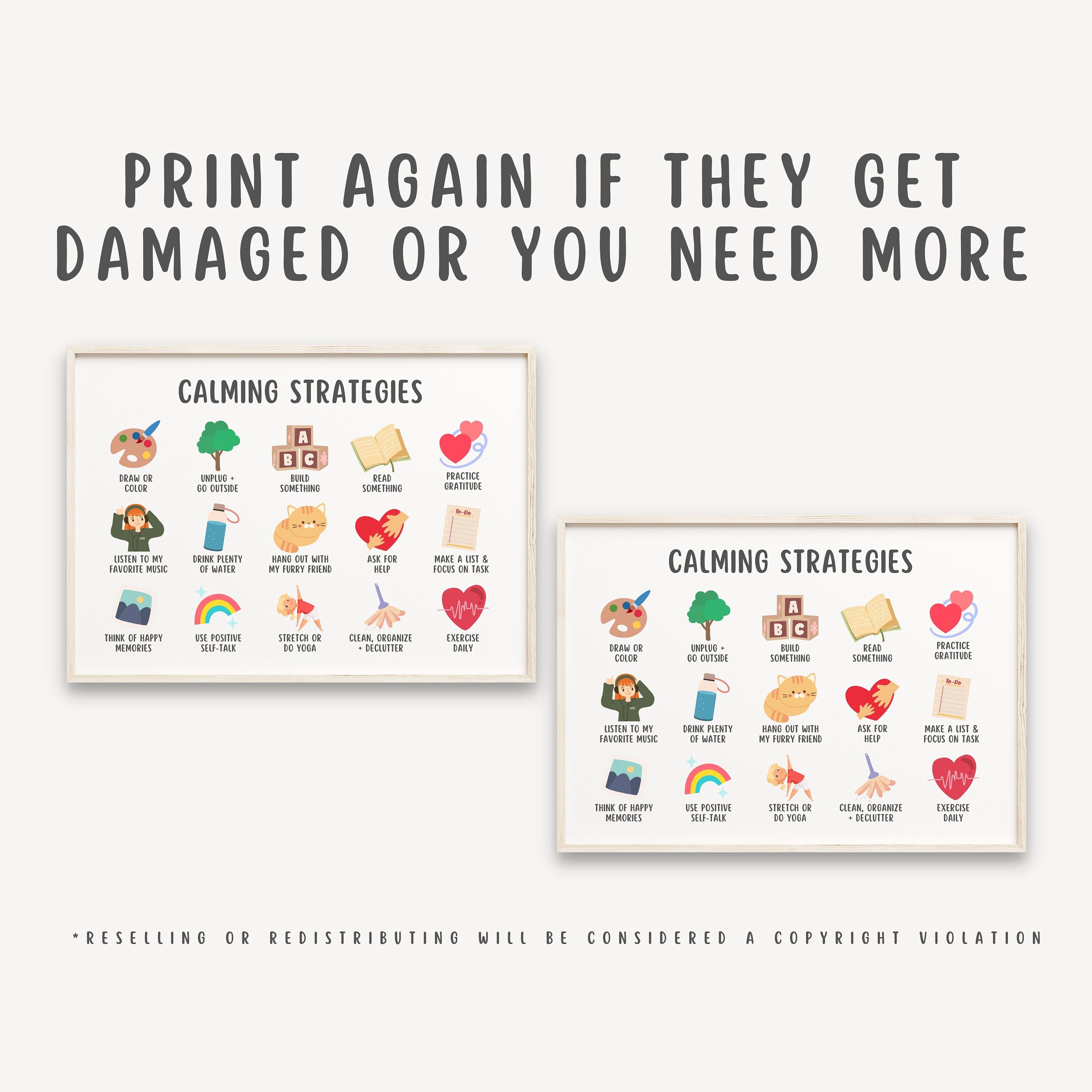 15 Calming Strategies Poster, Grounding Techniques, Calming Corner ...