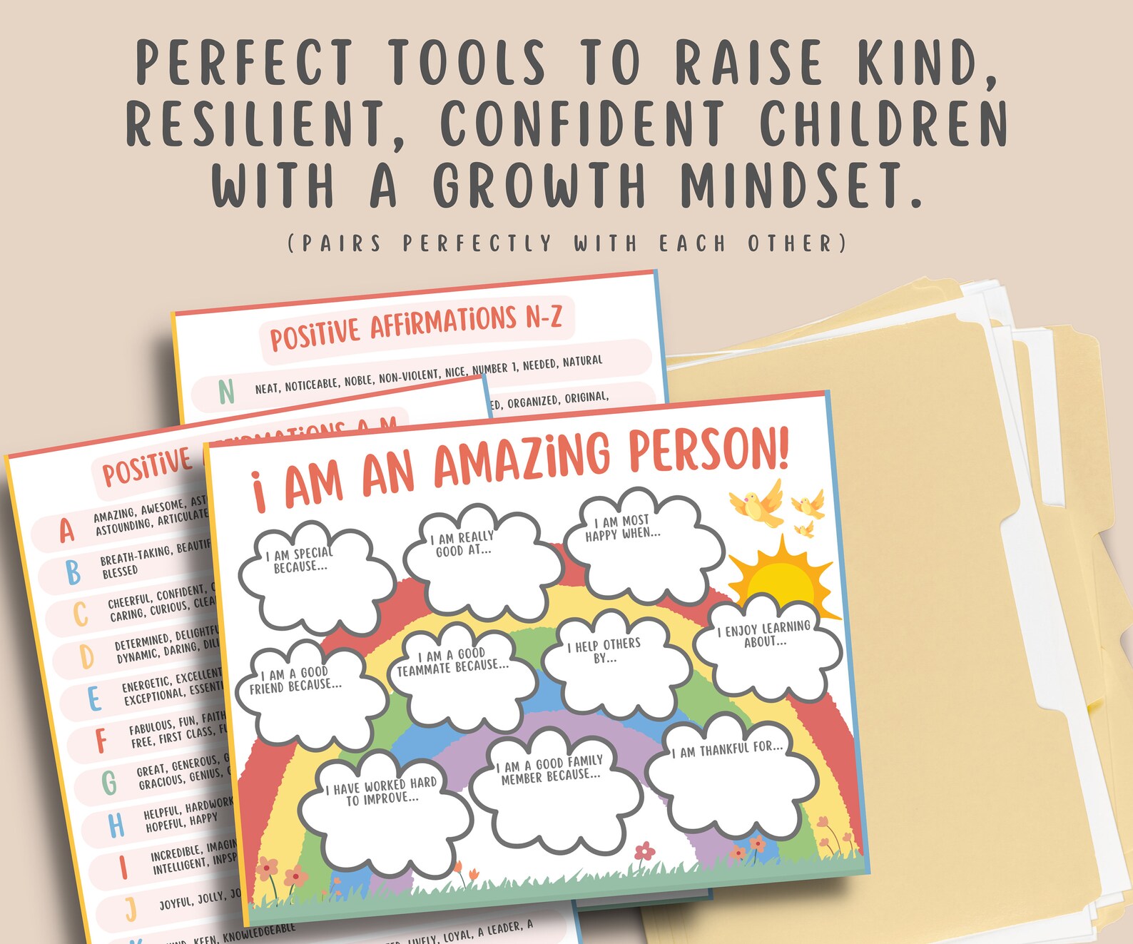 Self-esteem Worksheet Kids Teens, I Am an Amazing Person Self ...