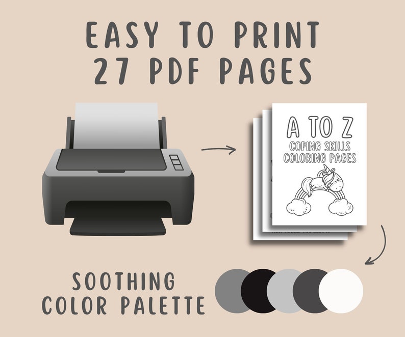 27 Alphabet Coping Skills Coloring Worksheets Grounding - Etsy