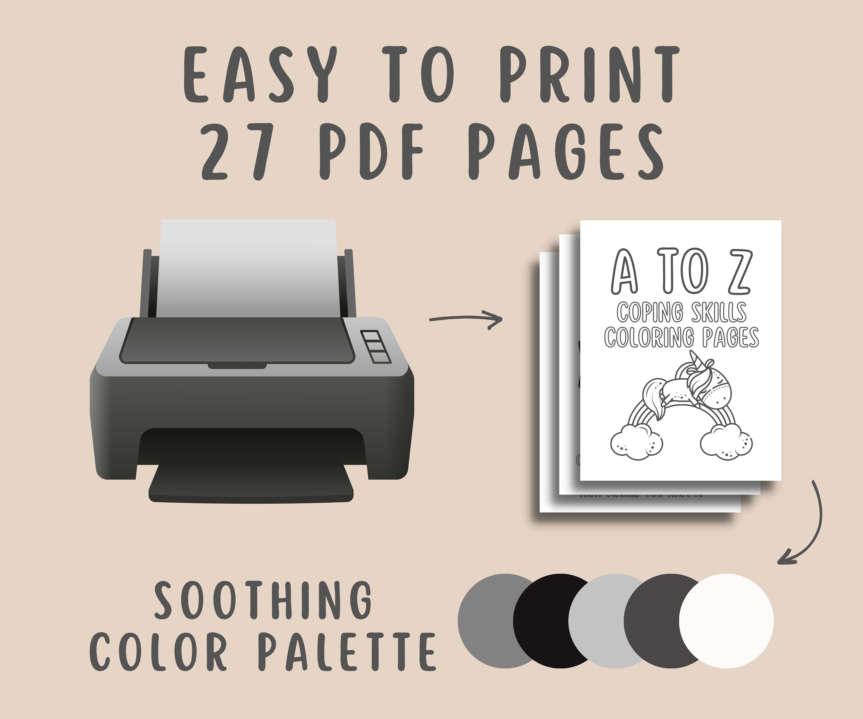 27 Alphabet Coping Skills Coloring Worksheets Grounding Techniques ...