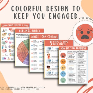 8 Mental Health Coping Skills Printable Bundle for Kids & - Etsy