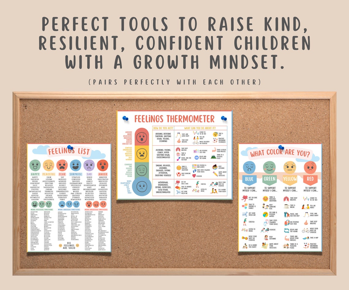 220 Feelings List for Kids & Teen, Emotions Chart, Social Emotional ...