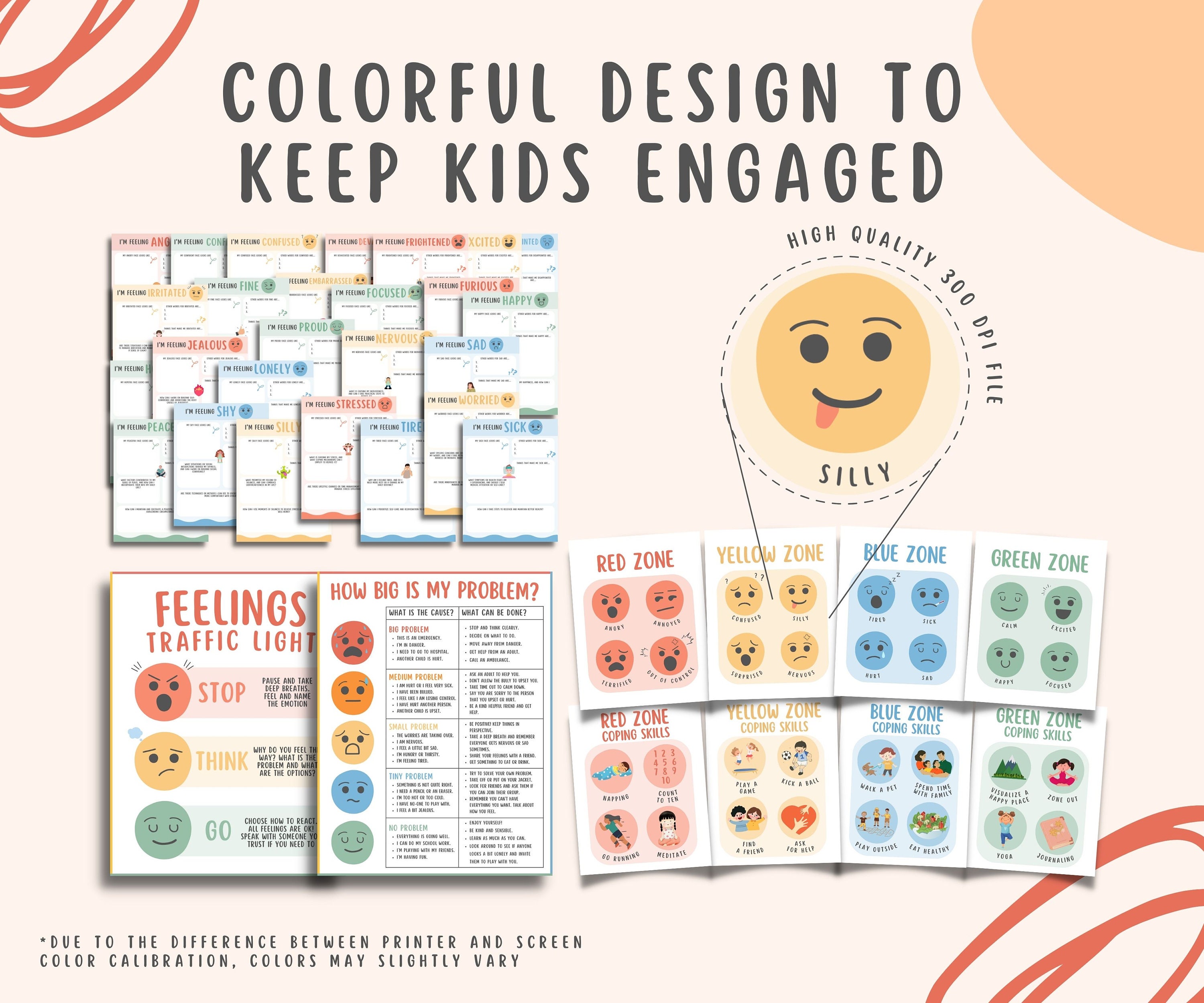 Feelings Coping Bundle for Kids & Teens 150 Items, Calming Corner ...