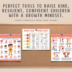 Anger Scale + Coping Skills for Kids & Teens, Anger Management Mental ...