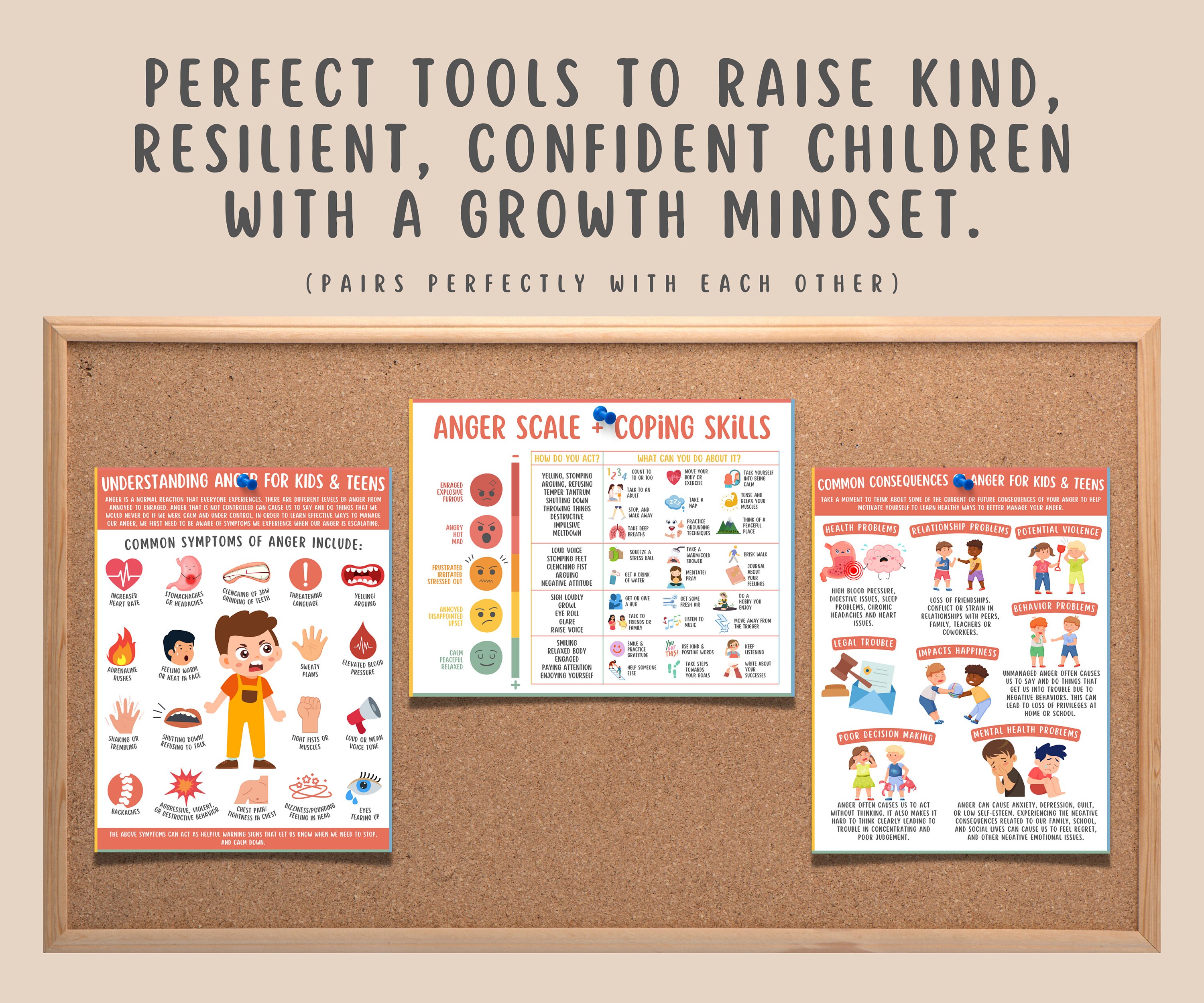 Anger Scale Coping Skills for Kids & Teens Anger Management - Etsy ...