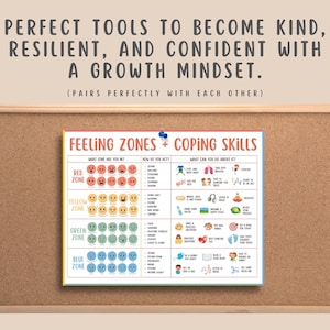 Feeling Zones Coping Skills for Kids Teens, Emotional Zones of ...