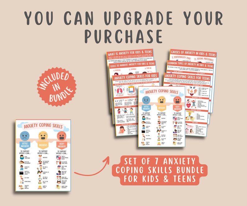 21 Anxiety Coping Skills Handout for Teens Kids Grounding - Etsy