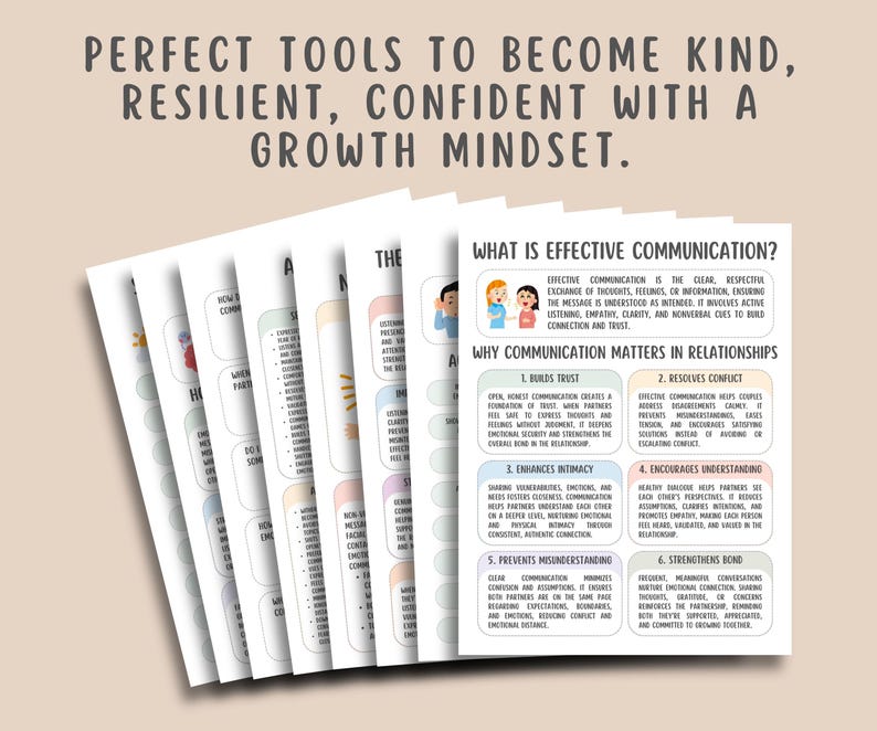 Effective Communication Worksheets (18 Pages), Relationship ...