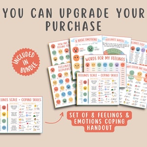 Feelings Coping Skills for Teens & Kids, Emotions Scale Chart, Children ...