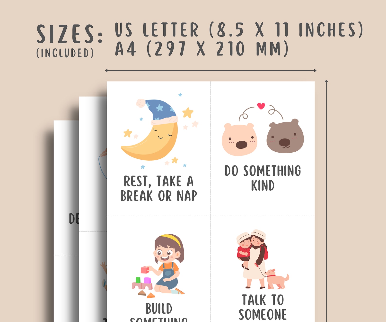 52 Coping Skills Cards Kids Teens Coping Strategies Children Self ...