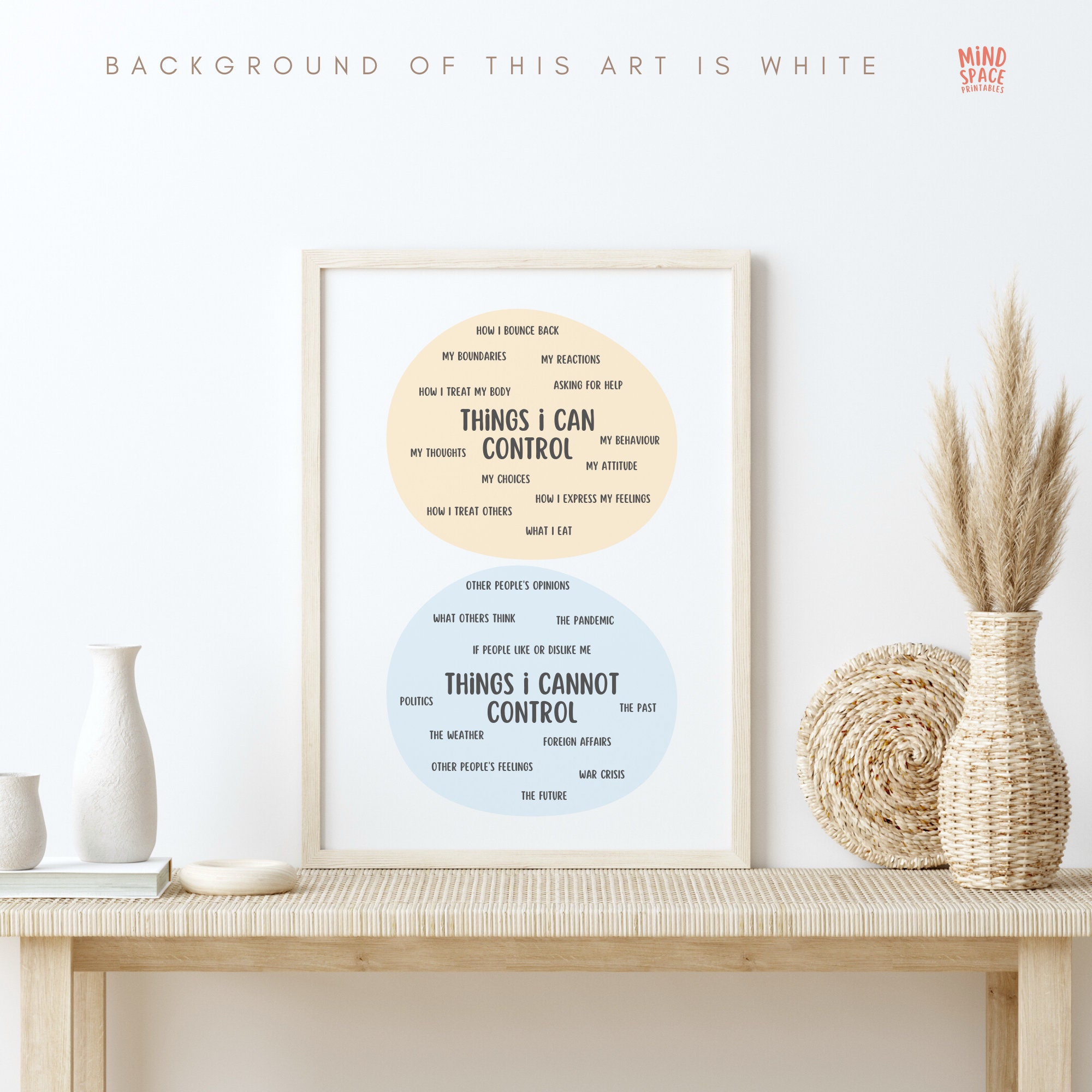 Things I Can Control Poster, Circle of Control for Kids, Mental Health ...