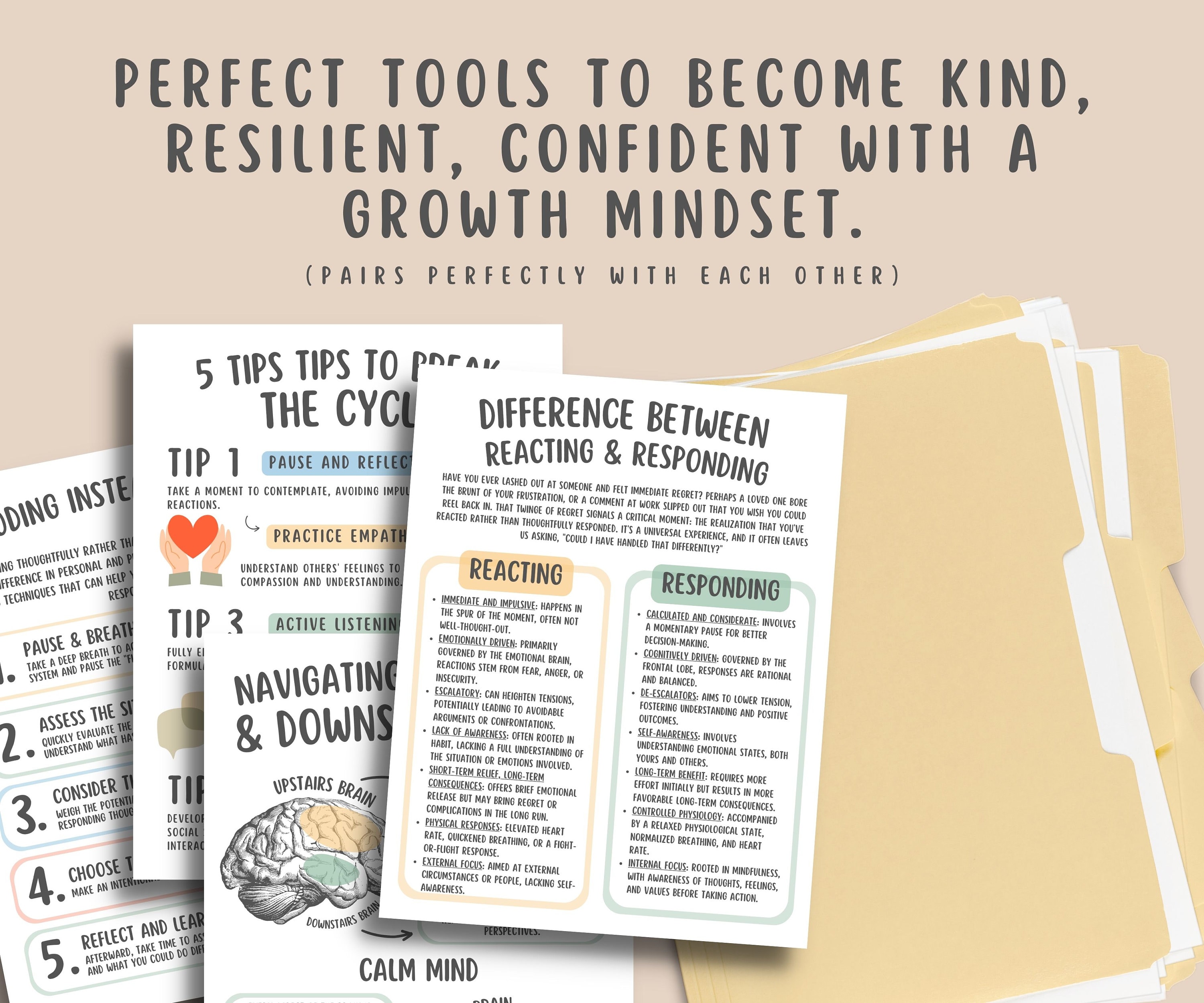 Reacting Vs Responding Couples Therapy Worksheets Communication Styles ...