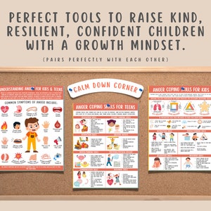 Anger Coping Skills for Kids & Teens, Anger Management Print, Anger ...