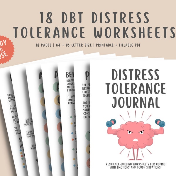 Distress Tolerance Workbook - Etsy