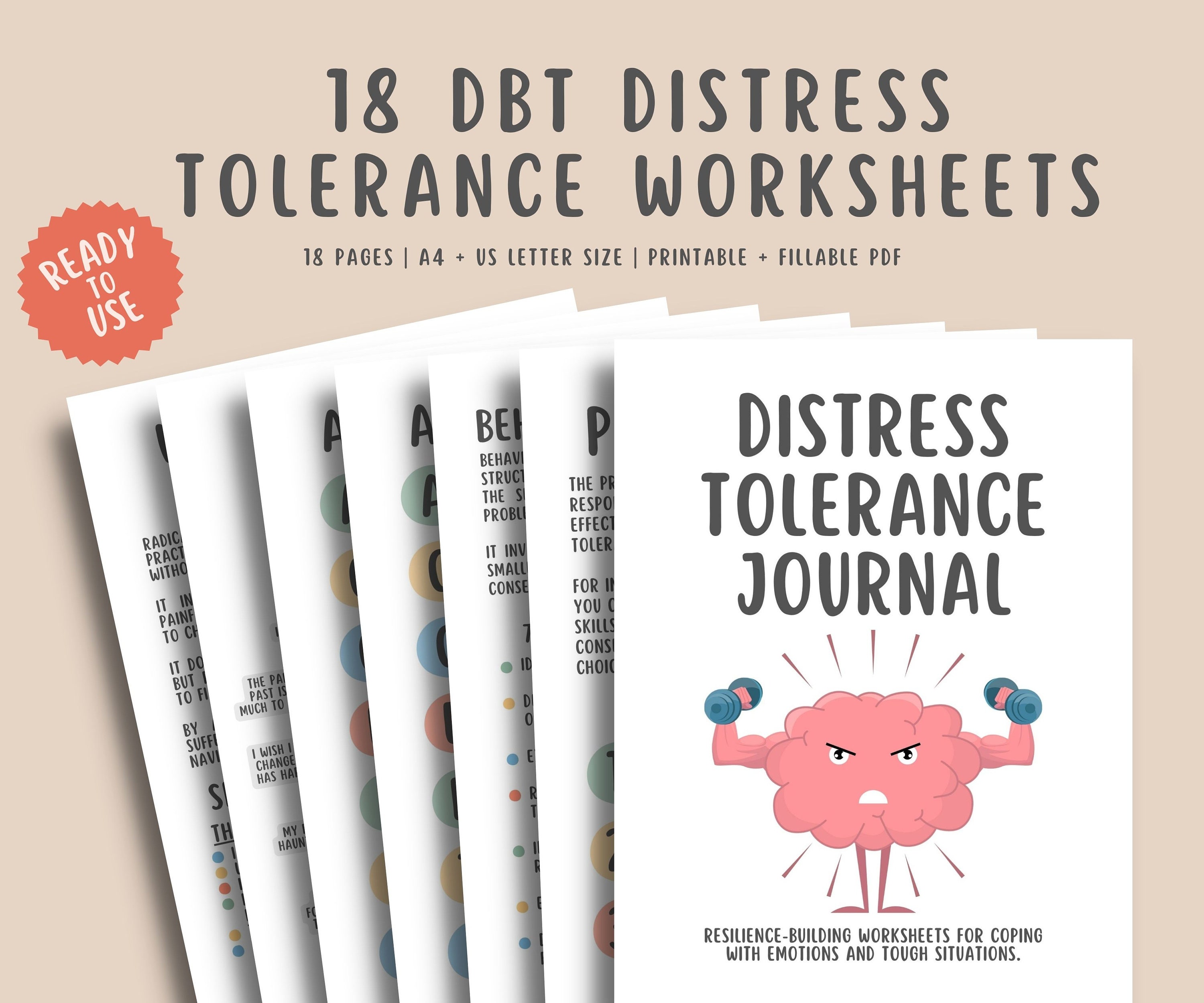18 DBT Distress Tolerance Coping Worksheets Dialectical - Etsy Canada