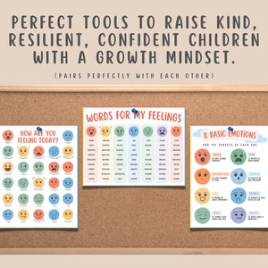 Words for My Feelings Poster Handout, Emotion Chart Kids Teens, Calming ...