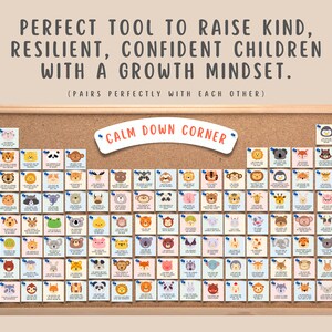 100 Positive Affirmation Calm Down Corner Cards for Kids Teens, Coping ...