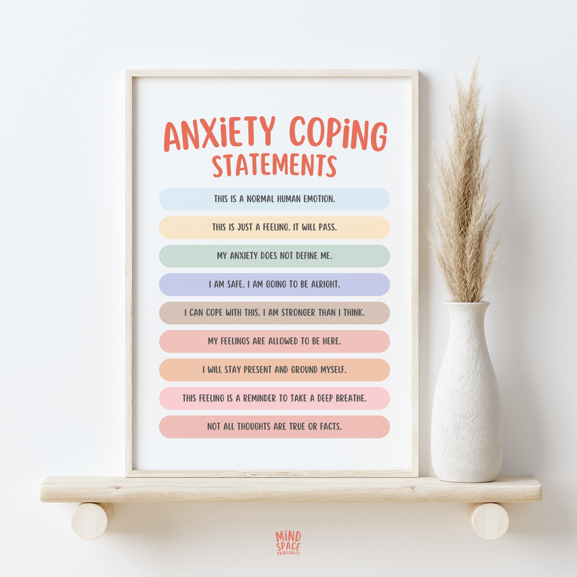 Anxiety Coping Statements Poster, Challenging Negative Thoughts, Ways ...