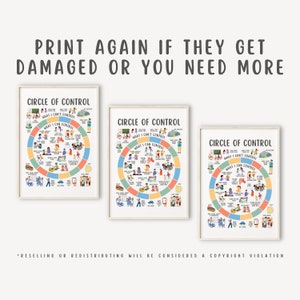 Circle of Control Poster, Mental Health Digital Printable, Things I Can ...