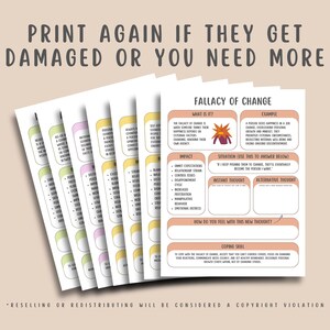 27 Cognitive Distortion Worksheets Cheatsheet, Thinking Errors ...
