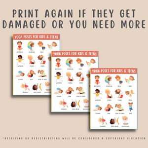 15 Yoga Poses Poster, Anxiety Coping Calming Corner Tools Calm Down ...