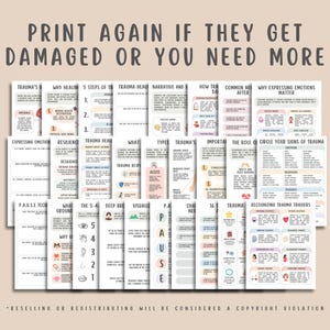 26 Trauma Healing Worksheets + Cheatsheet, Trauma and the Body, Trauma ...