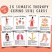 68 Somatic Therapy Coping Skill Cards for Kids, Nervous System ...