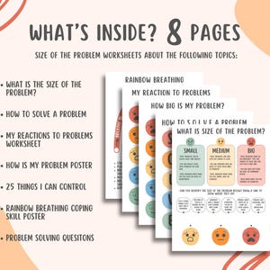 8 Size of the Problem Worksheets for Kids Teens, Problem Solving ...