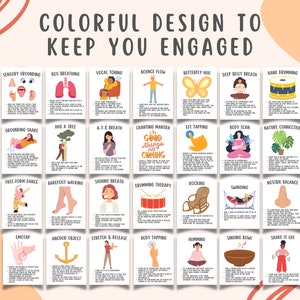 28 Somatic Therapy Coping Skill Cards for Nervous System Regulation ...