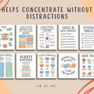 50 Calming Corner Poster Calm Down Self Regulation Social Emotional ...