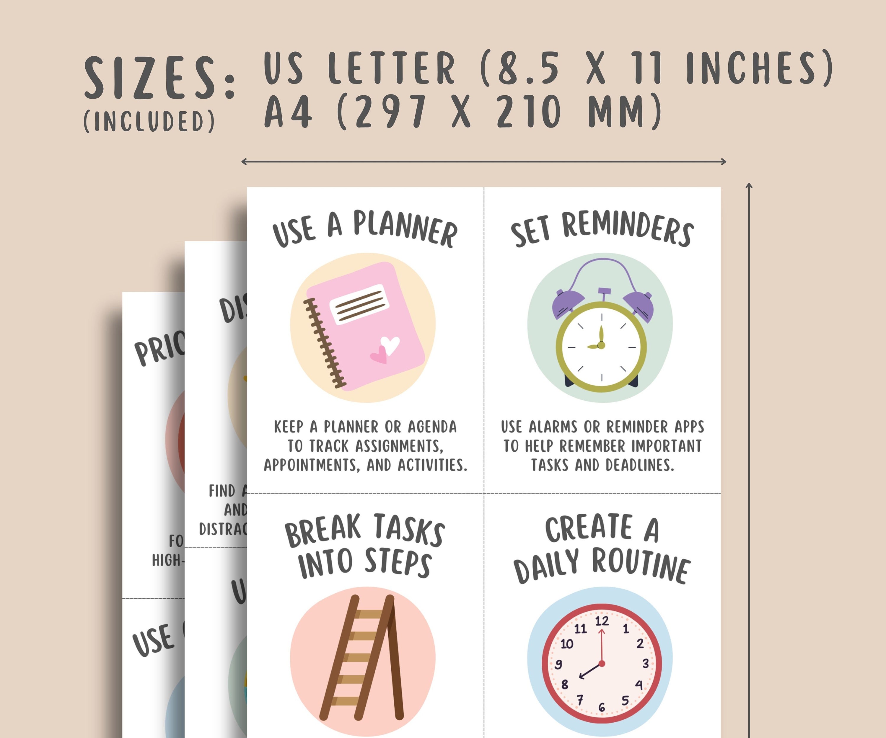 28 ADHD Coping Skills Flashcards for Kids and Teens, Attention Deficit ...