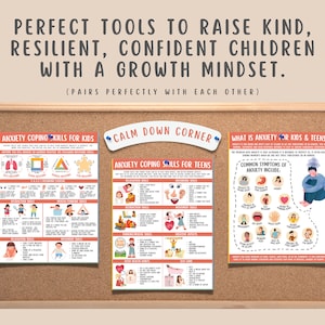 Anxiety Coping Skills Print for Teens, Stress Relief Mental Health ...