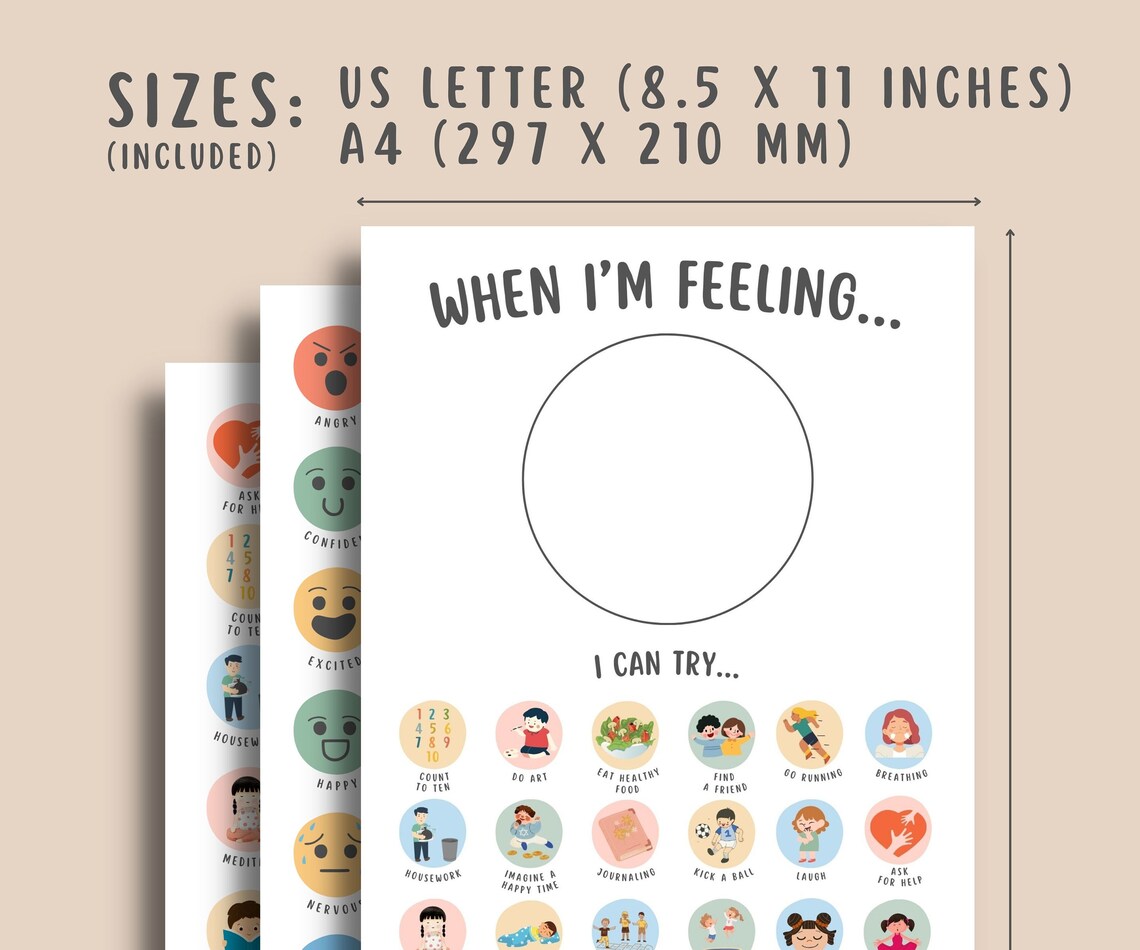 Feelings Calm Down Corner Kit, Emotional Regulation With Coping Skills ...